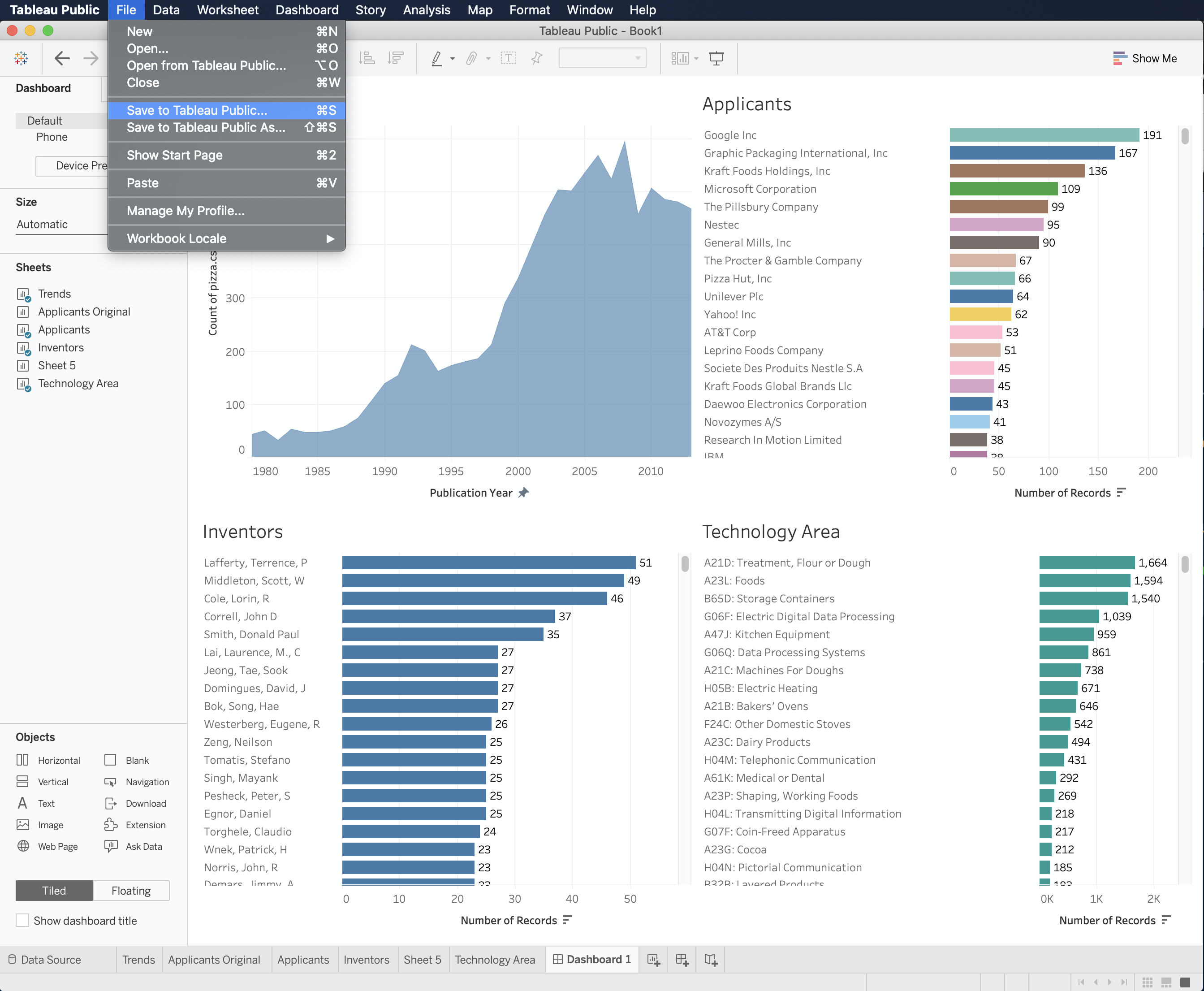 Chapter 11 Tableau Public | The WIPO Manual on Open Source Patent Analytics (2nd edition)